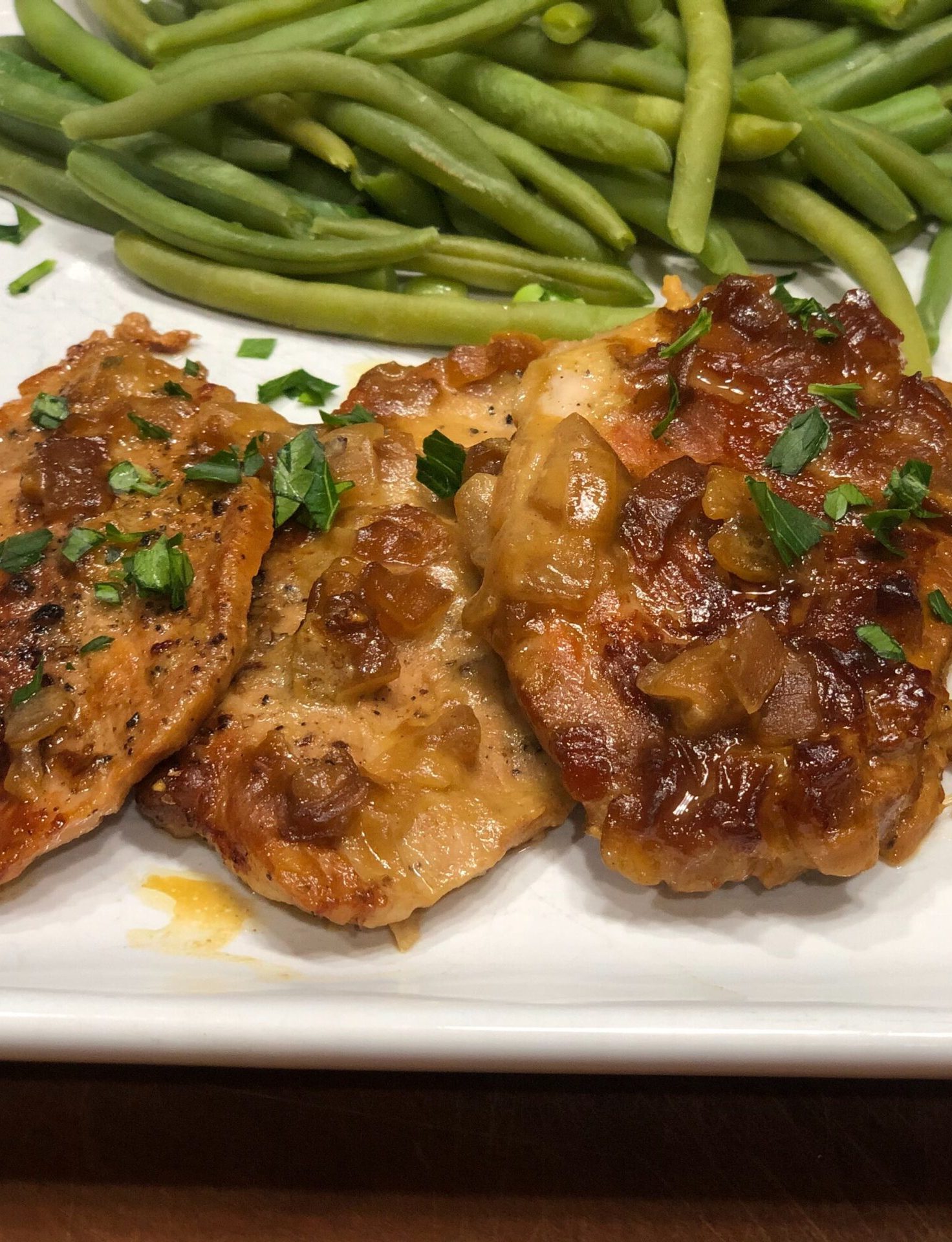 Apricot Balsamic Mustard Pork Chops - Olive This!