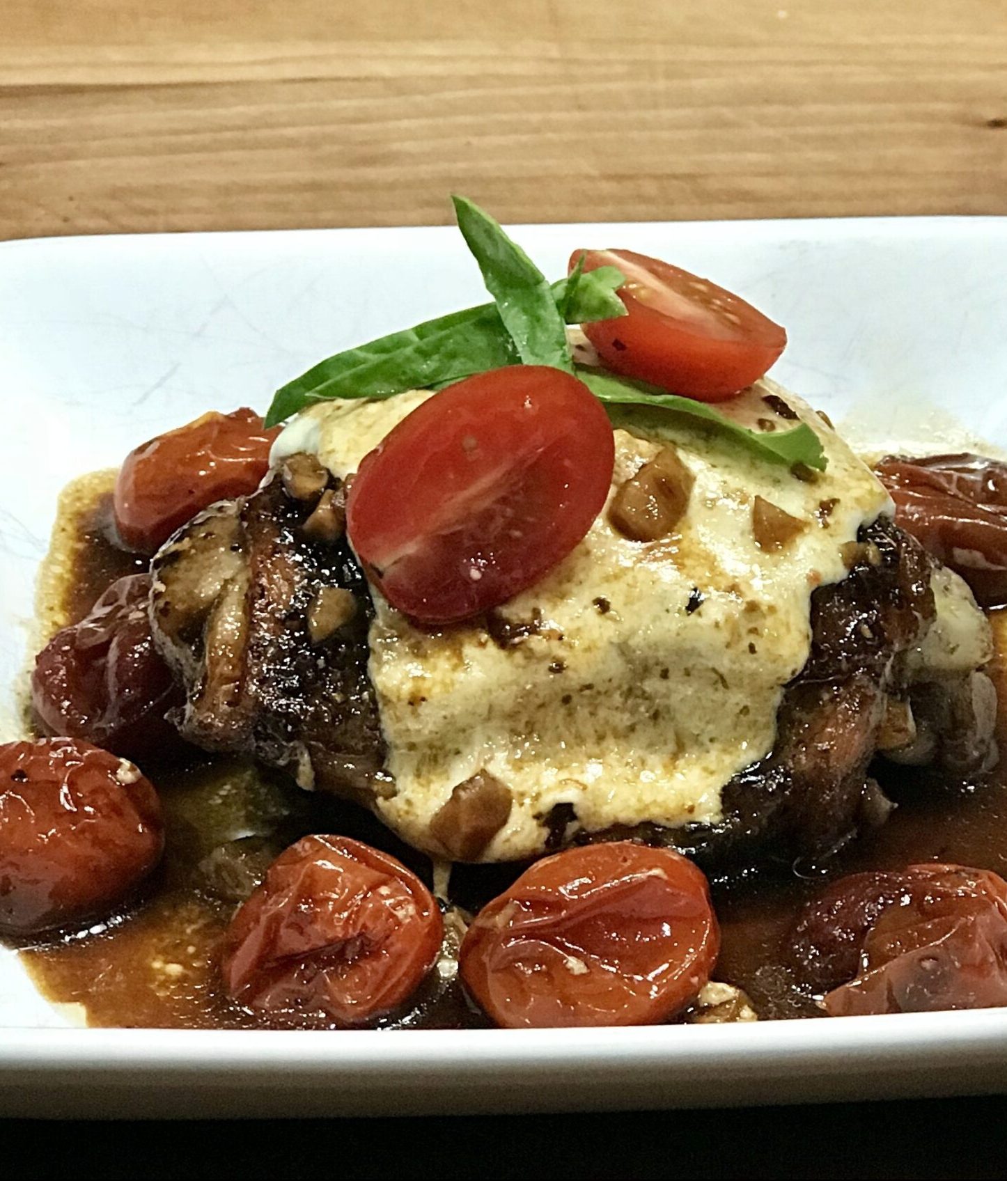 Raspberry Balsamic Glazed Caprese Chicken - Olive This!