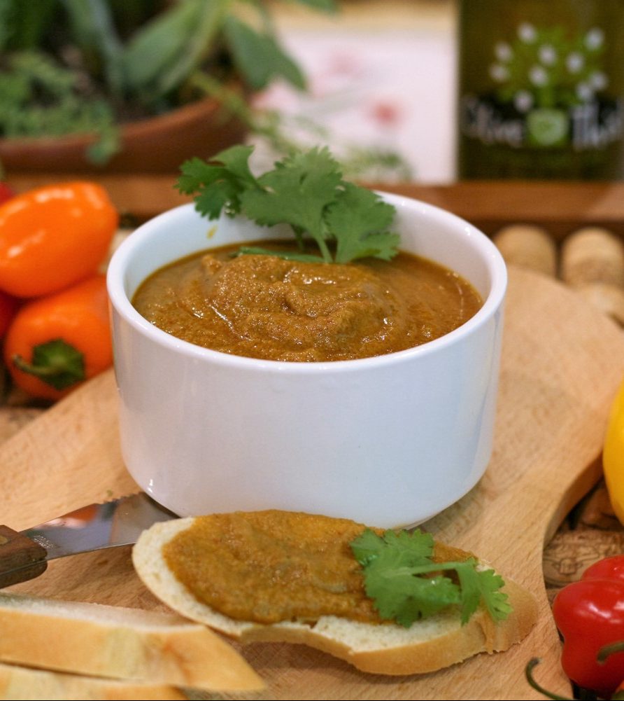 Chipotle and White Bean Spread with Garlic Infused Olive Oil - Olive This!